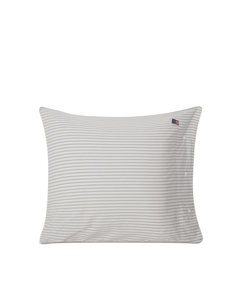 Striped cotton poplin pillowcase | Lexington