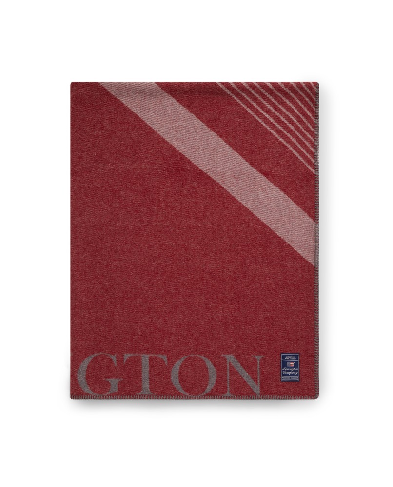 Graphic recycled wool logo throw | Lexington